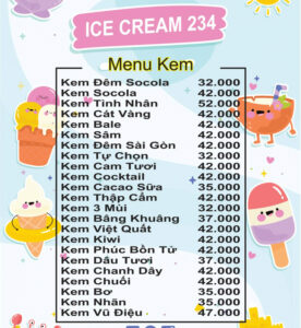 Các mẫu menu đẹp hấp dẫn được thiết kế tại SB MEDIA - Công Ty TNHH SBMEDIA