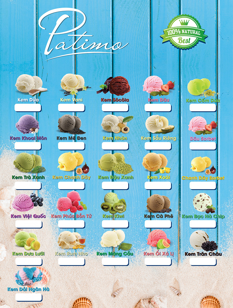 Các mẫu menu đẹp hấp dẫn được thiết kế tại SB MEDIA - Công Ty TNHH SBMEDIA