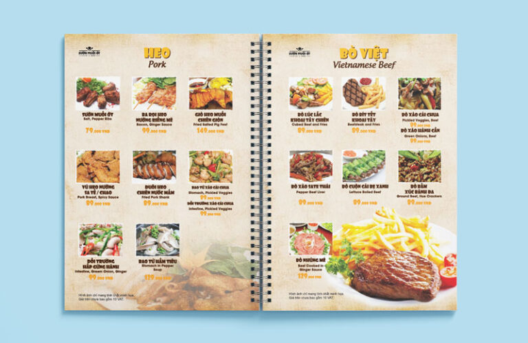 Các trang Web thiết kế menu miễn phí dễ sử dụng - Công Ty TNHH SBMEDIA